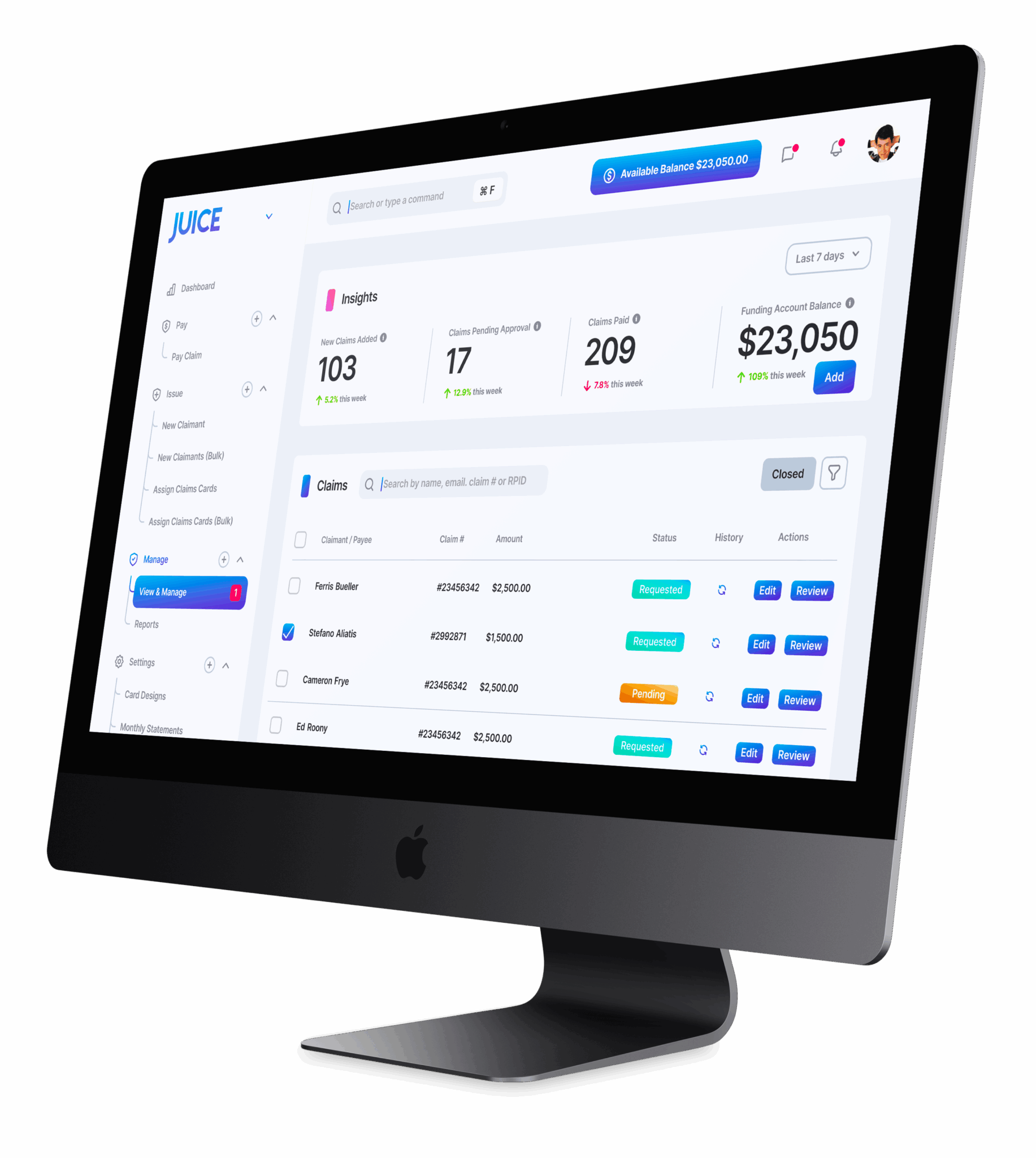 Claims - Juice Financial